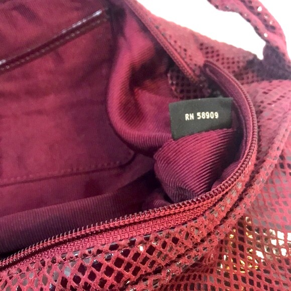 Kate Landry | Bags | Nwot Kate Landry Wine Snakeskin Suede Leather ...